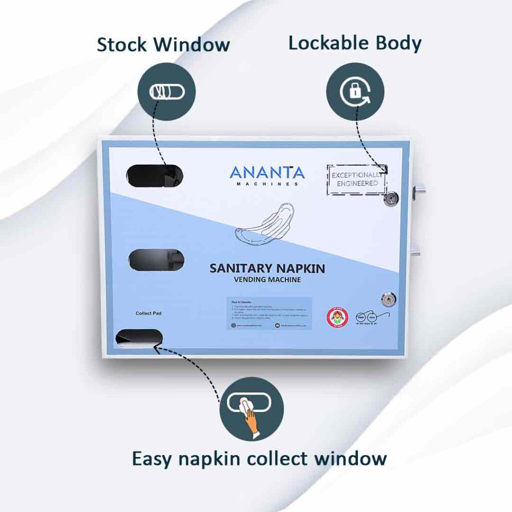 Ananta Manual Sanitary Napkin Vending Machine 50 pads capacity